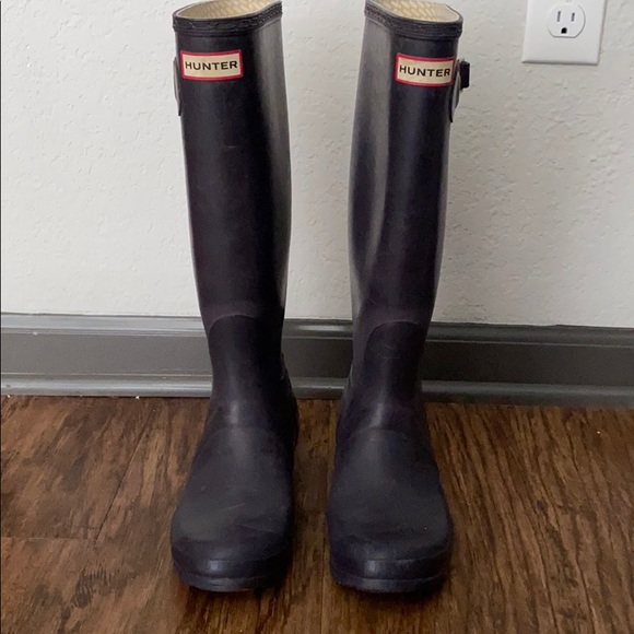 Hunter | Shoes | Deep Purple Matte Hunter Boots | Poshmark